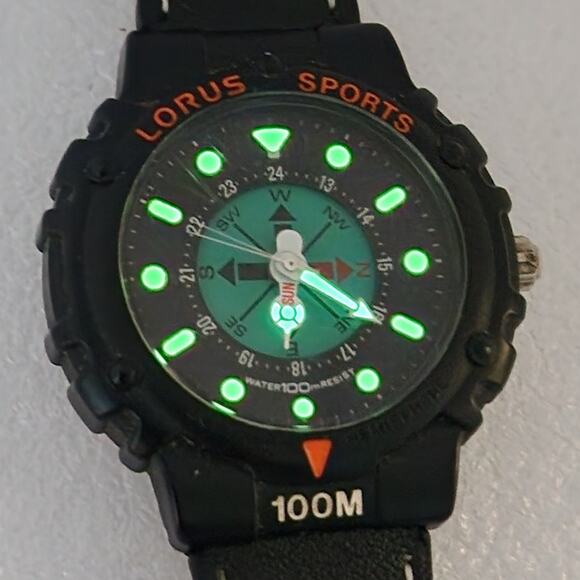 Lorus | Accessories | Lorus Sports Compass V829080 Rare Vintage Field ...